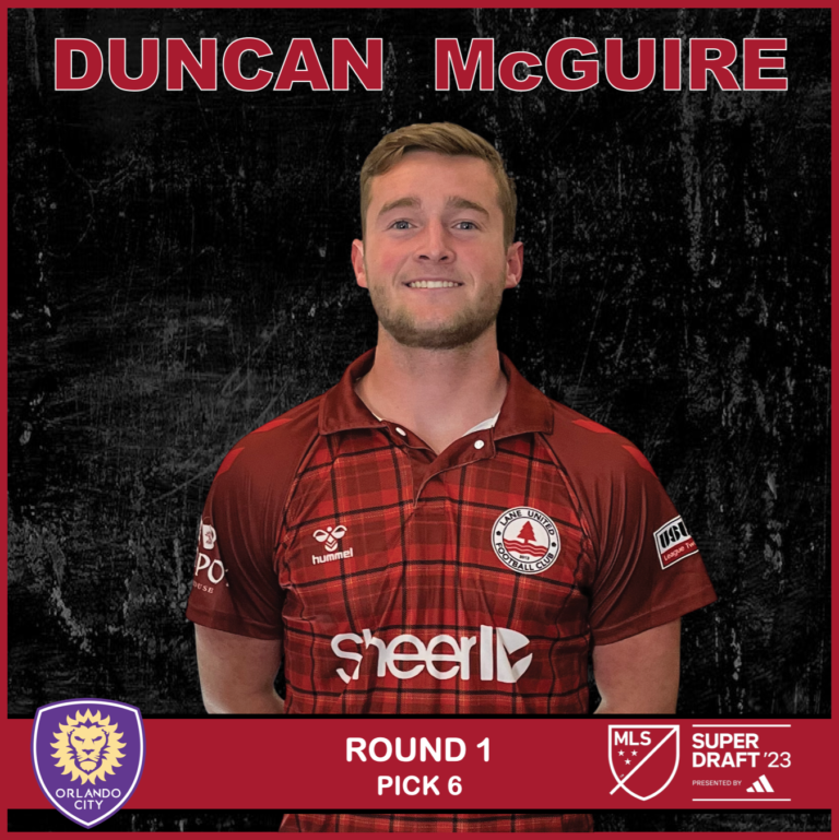 Duncan McGuire selected by Orlando City SC with the 6th pick in the MLS ...